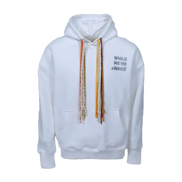 WHILE WE'RE AWAKE Hooded Sweatshirt With Drawstring Detail