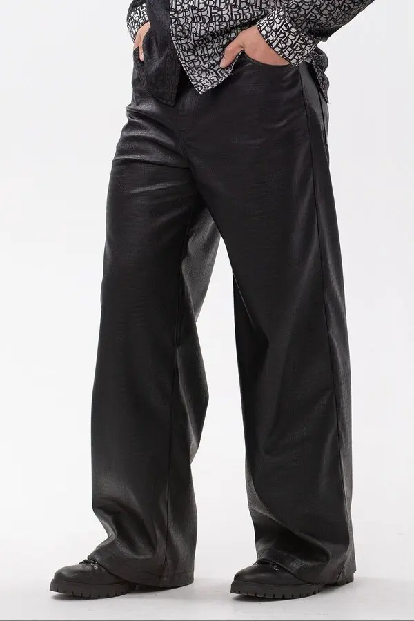 MAISON BOGOMIL Faux Leather Straight Pants