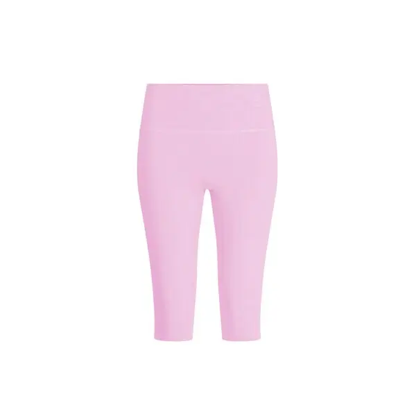 THE KOOZY Daru High Waist Cropped Leggings In Pima Cotton In Morning Rose - Pink