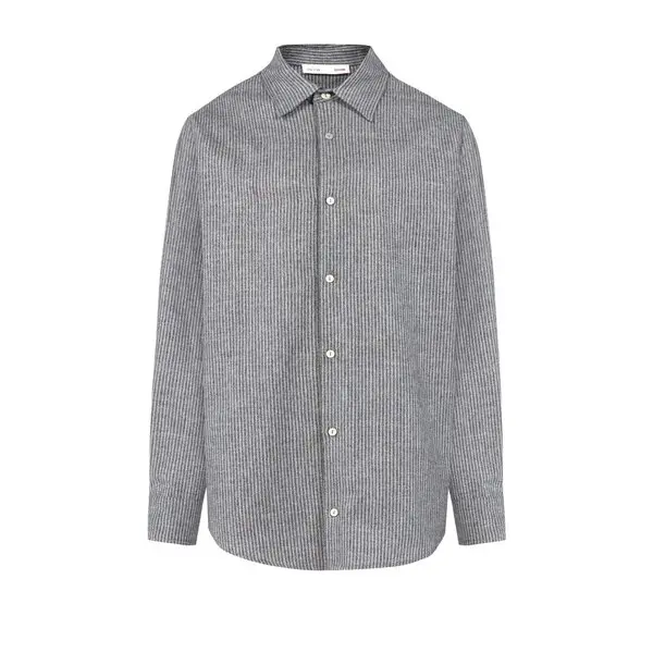 PCFG White / Grey Your Itch Srtiped Long Sleeve Shirt Grey Striped