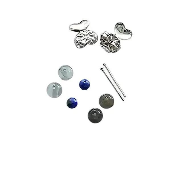 BELLATRICK Gemstones And Earring Component Set - Silver