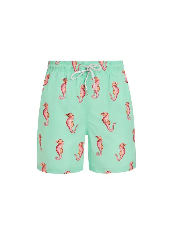 ROBERT & SON BEACHWEAR LTD Printed Swim Shorts - Green
