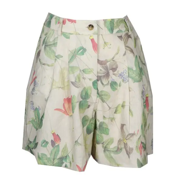 FLORA BY ALEXANDRIA Elena Floral Print Shorts - Green