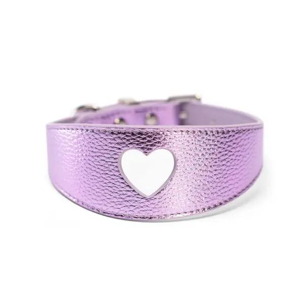 LOVEHOUND Sweetheart Metallic Dog Collar - Purple