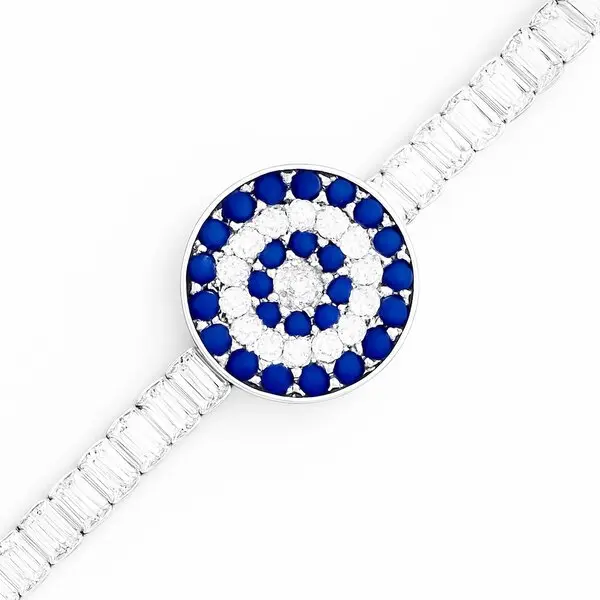 MAISON DE GALA Midnight Orbit Bracelet - Silver/blue