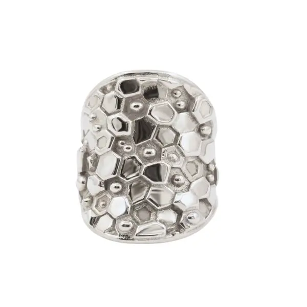 DAINTY LONDON Hemera Saddle Ring - Silver