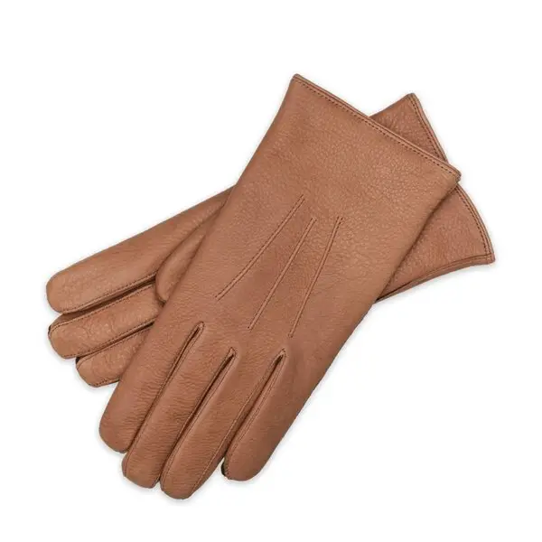 1861 GLOVE MANUFACTORY Benevento Deerskin Leather Gloves - Brown