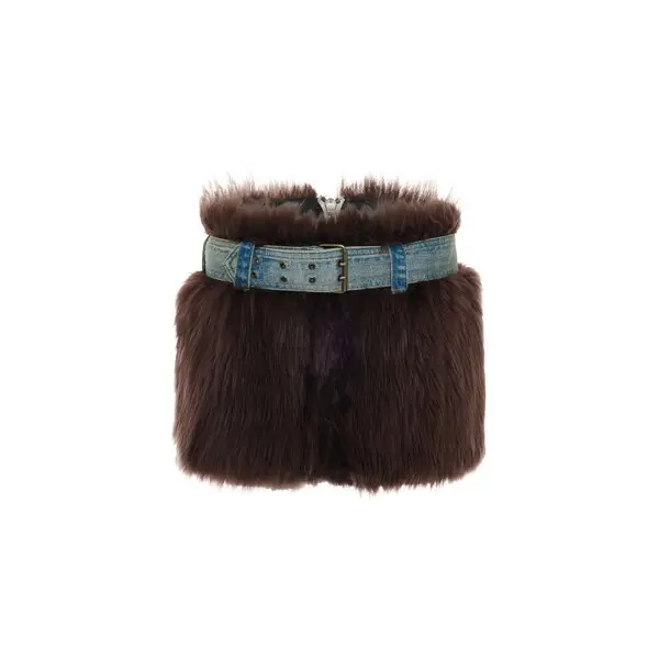 MAISON SEL Belted Mini Skirt