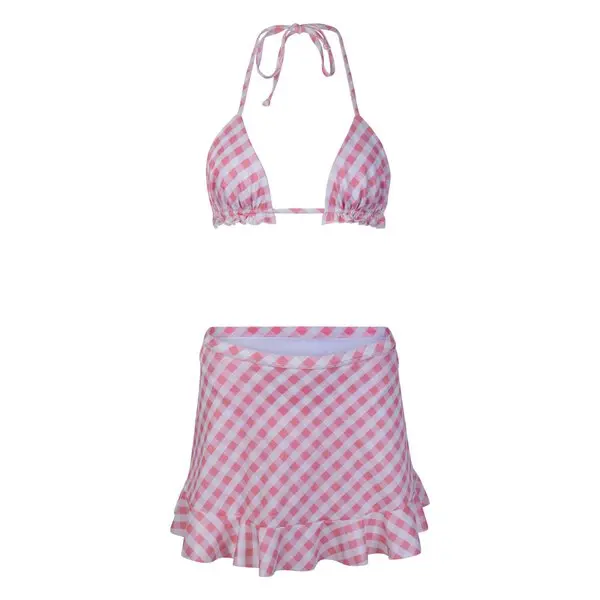 THE DELAROSE SISTERS Daniella Swim Skort Set - Pink