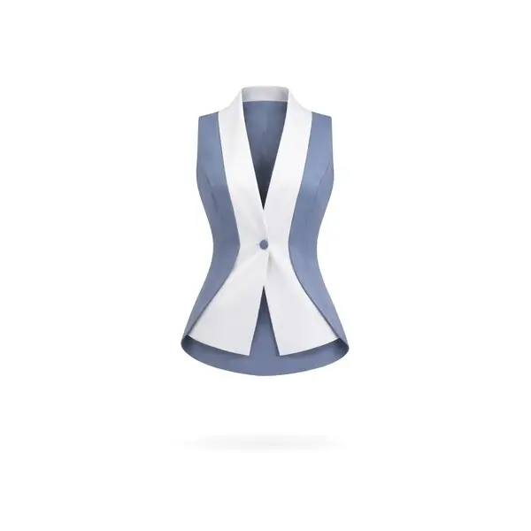 LUMINA ELIGMA Gathered Suit Vest Ensemble - Grey