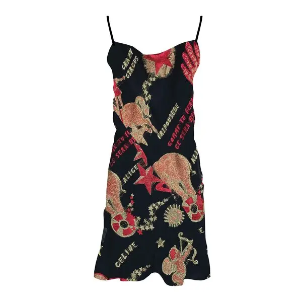 GEEGEE COLLECTION Circus Silk Slip Dress - Black