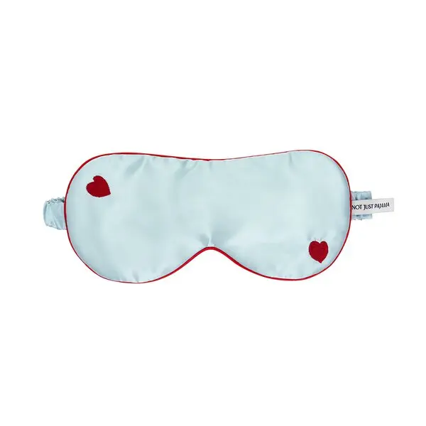 Not Just Pajama Little Heart Silk Sleeping Eye Mask - Blue