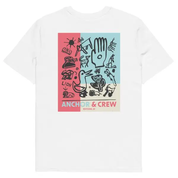 ANCHOR & CREW One Moon Safari Editions Organic Cotton T-shirt - White
