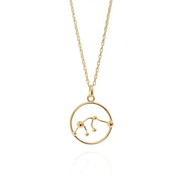 YASMIN EVERLEY JEWELLERY Aquarius Astrology 9ct Necklace - Gold