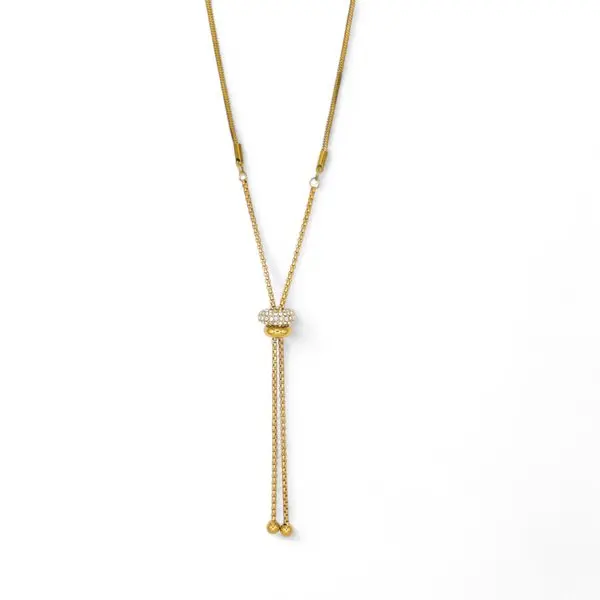 VICKY&NICO Sphere Bolo Style Necklace - Gold