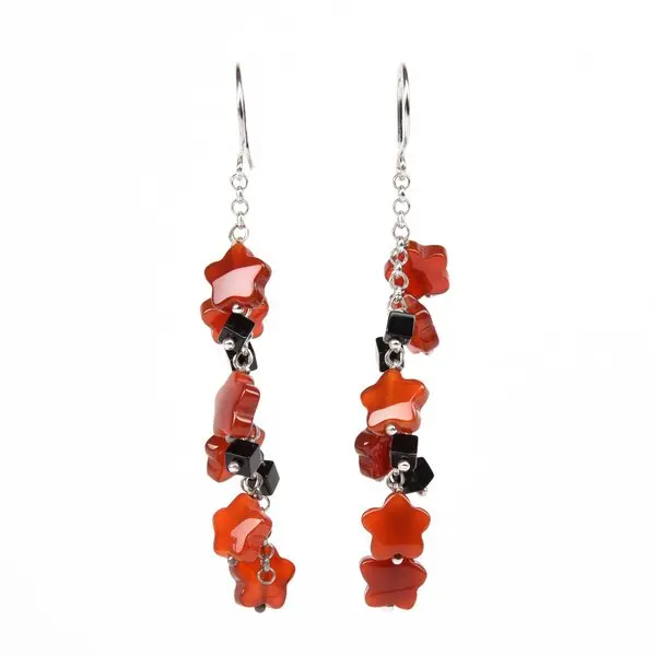 ADDICTED2 Nox Dangle Earrings - Black/silver/red