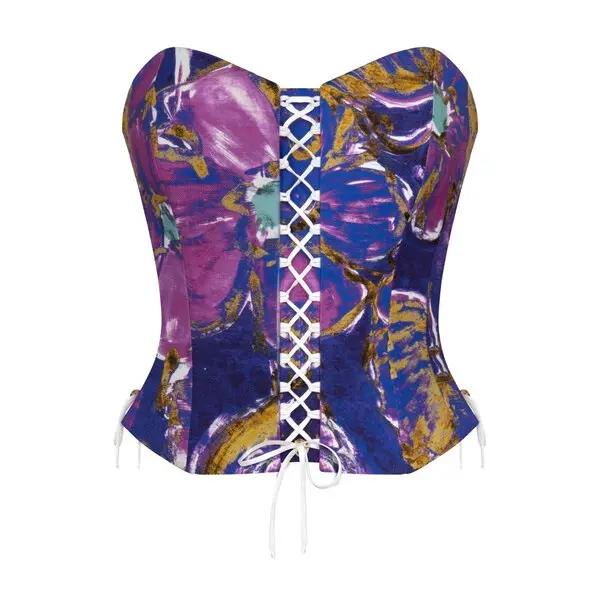 ELSAVA Sunset In Bloom Corset - Purple