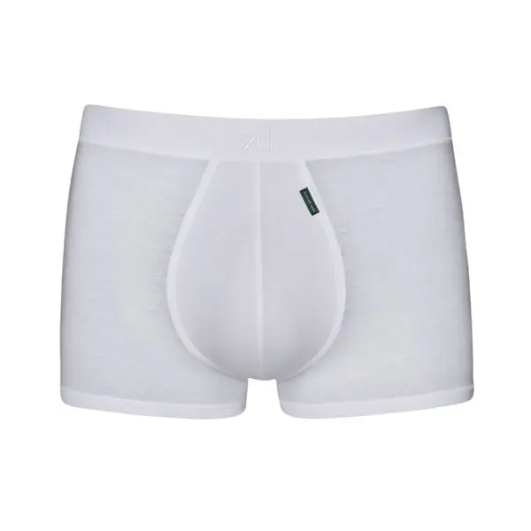 ZD ZERO DEFECTS Ikaria Men’s Trunk – Premium Egyptian Cotton Color - White