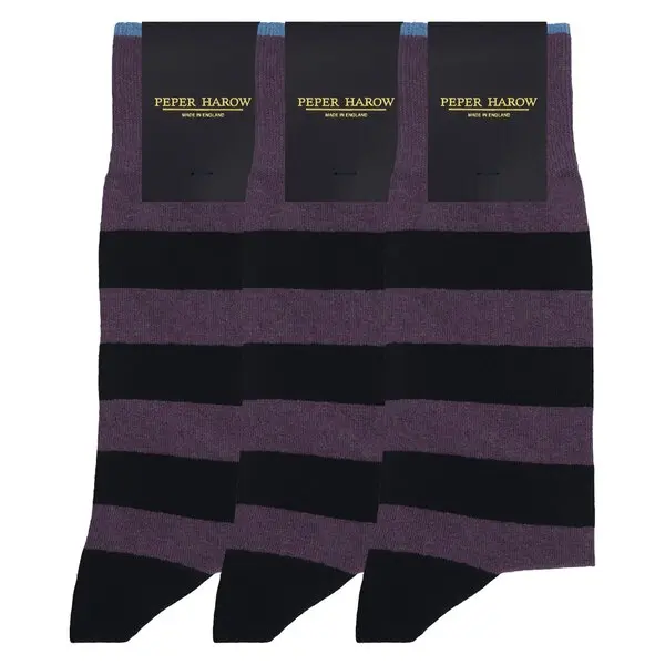PEPER HAROW - MADE IN ENGLAND Equilibrium Organic Socks Bundle - Purple