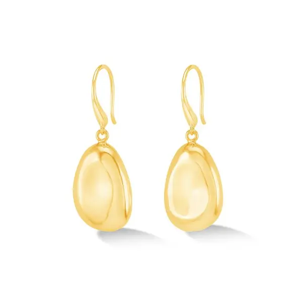 DOWER & HALL Large Pebble Drop Earrings - Gold