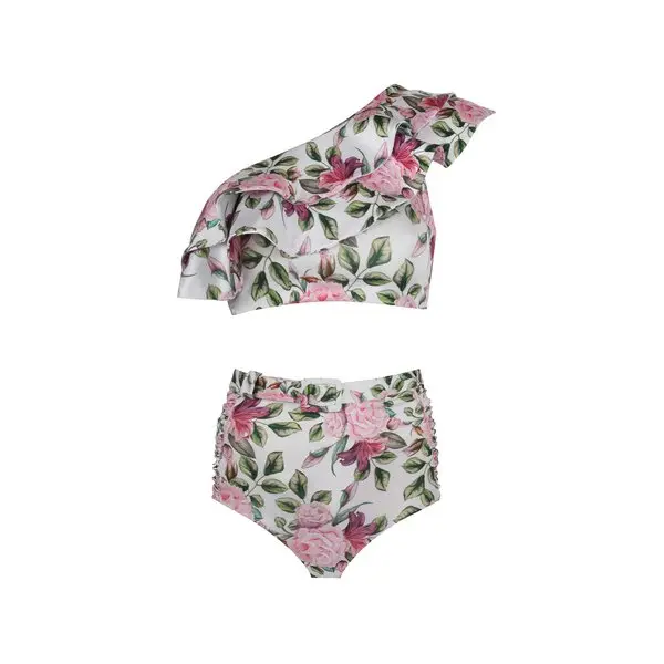NUR KARAATA Cliantha Rose Bikini - White