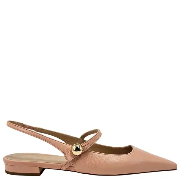 MADISON MAISON Binta Leather Slingback Flats - Pink