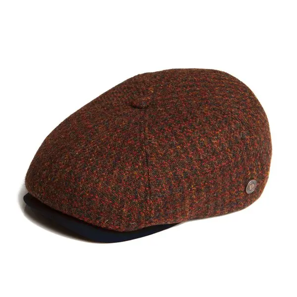 DASMARCA HATS Aaron Harris Tweed Wool Cap With Earflaps - Red