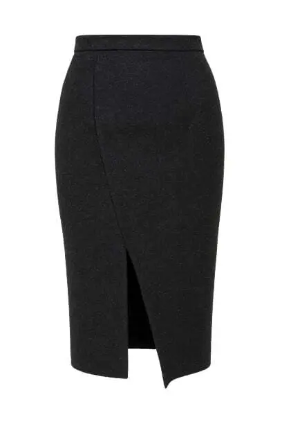 CONQUISTA Pencil Skirt With Front Slit