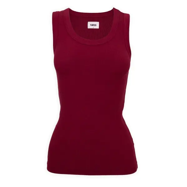 VÆNN Ribbed Scoop Neck Tank