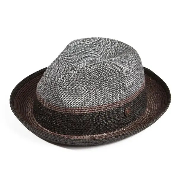 DASMARCA HATS Dasmarca Verona Straw Fedora Hat - Grey