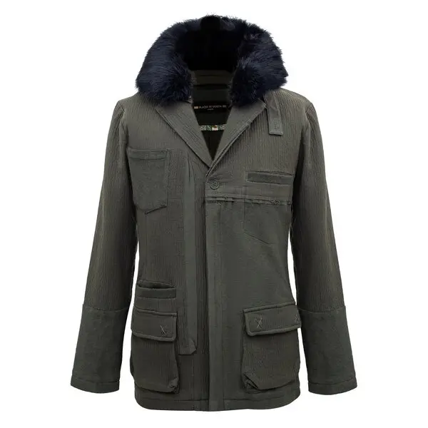 SMART AND JOY Coat With Faux Fur Collar