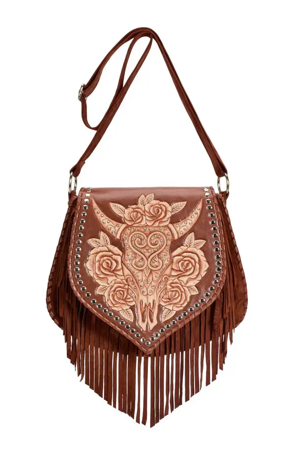 JODI LEE Akaroa Navajo Suede Shoulder Bag