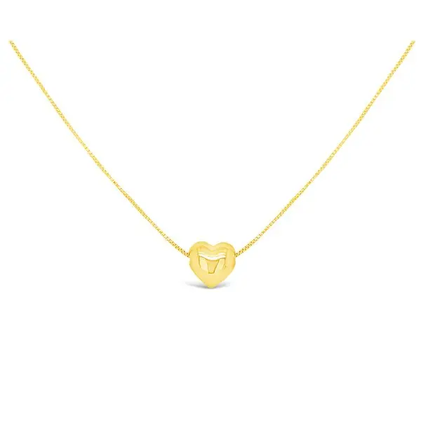 SOLIO JEWELLERY Heart Pendant Necklace - Gold/yellow