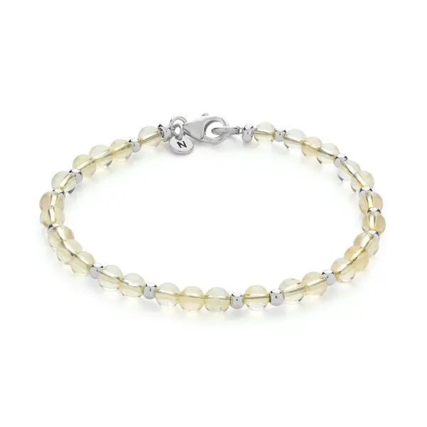 NELLOU JEWELLERY Bead Bracelet With Citrine - Silver