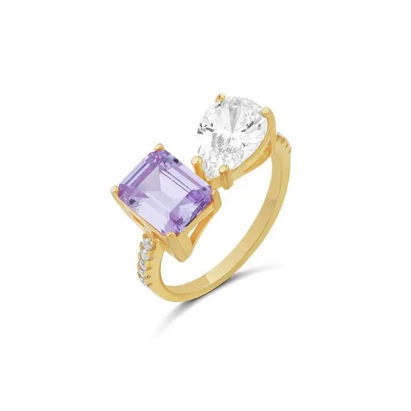 SHYMI Toi Et Moi Ring - Purple