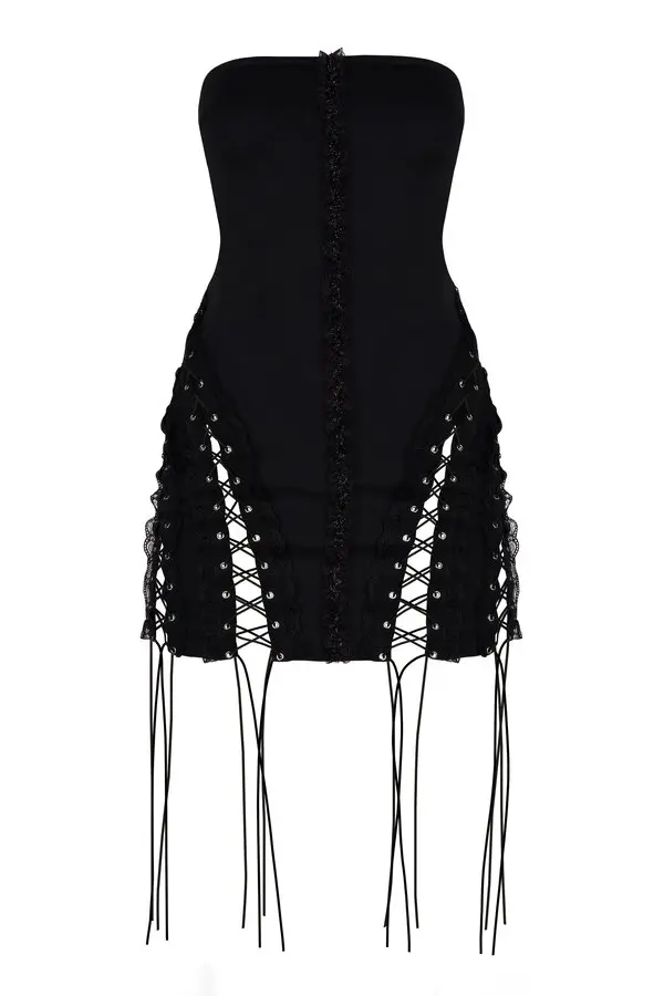 GOD SAVE QUEENS Lace Detailed Dress