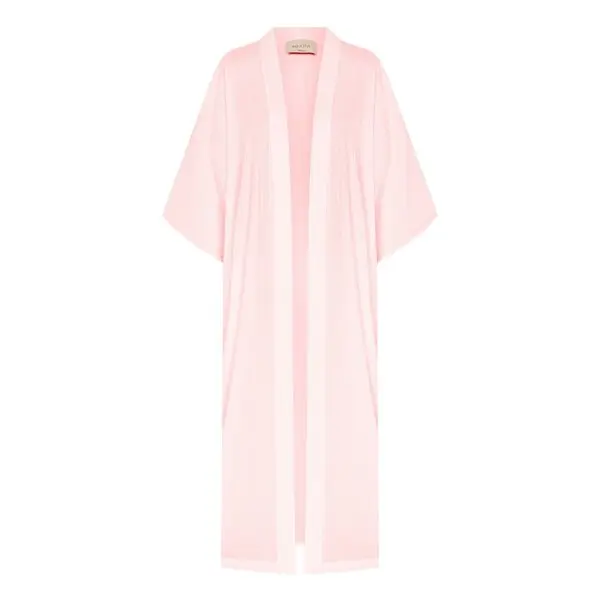 NAZLI CEREN Rache Kaftan Pareo In Salmon Pink - Orange