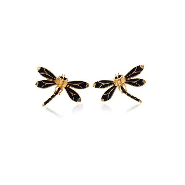 MILOU JEWELRY Dragonfly Earrings - Grey