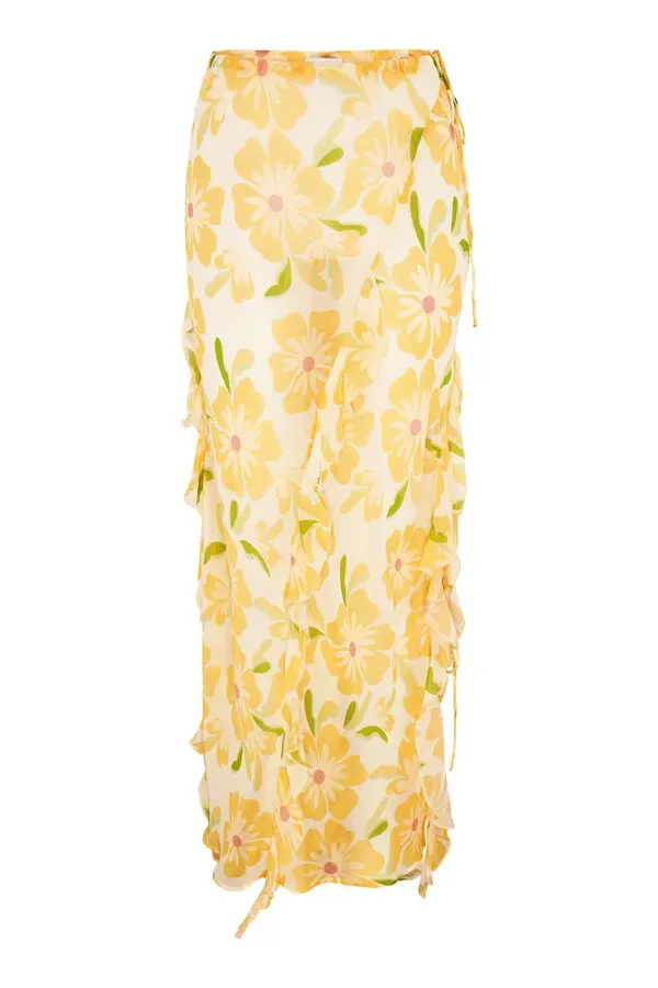WILD LOVERS LONDON Floral Printed Maxi Skirt