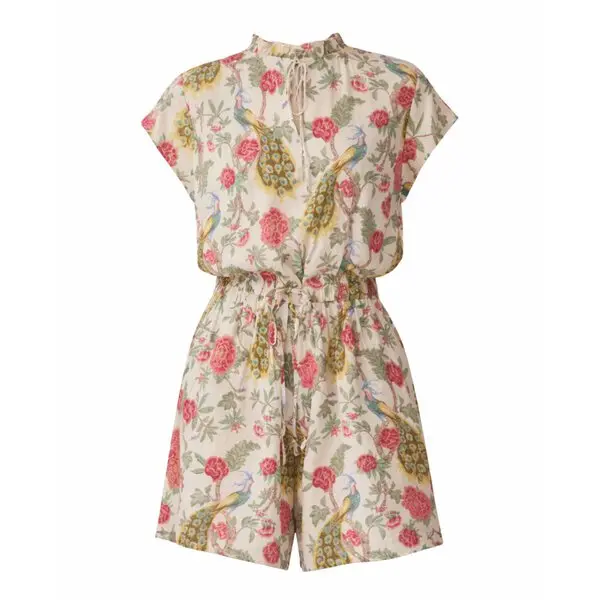 RAISHMA Samara Floral Print Playsuit - White