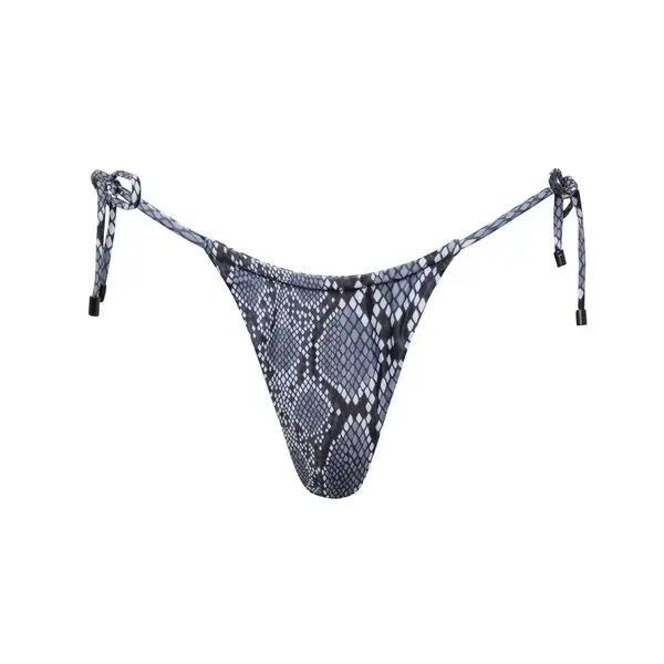 PLAYALUXE Waikiki Side-tie Bikini Bottom - Black/grey