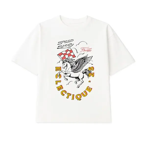 Éclectique Racing Graphic T-shirt - White