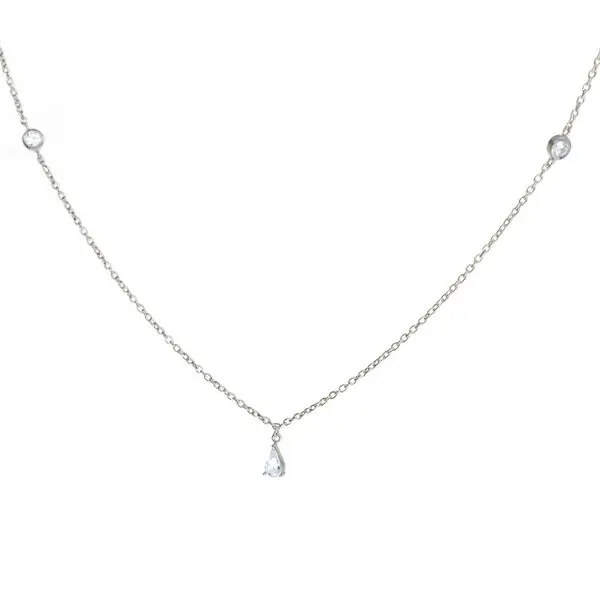 DOV JEWELRY Evangeline Crystal Choker Necklace - Silver