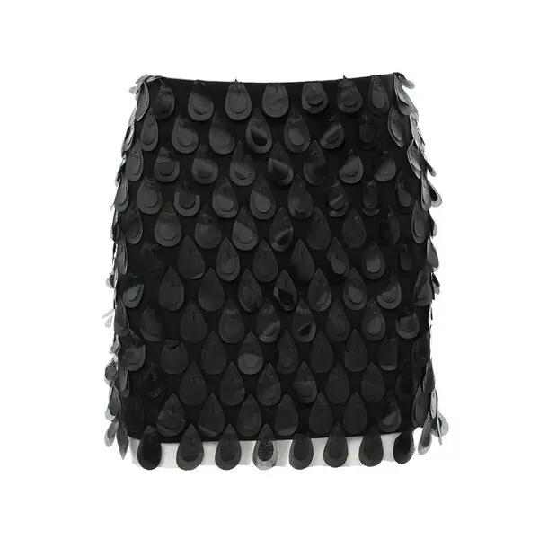 SILVIA SERBAN 3d Application Organza Mini Skirt