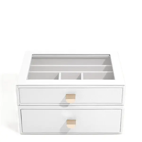 STACKERS Classic Jewellery Box Set With Two Drawers - White