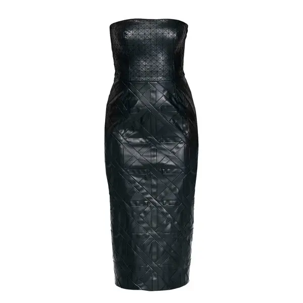 MAISON BOGOMIL Leather Strapless Dress - Black