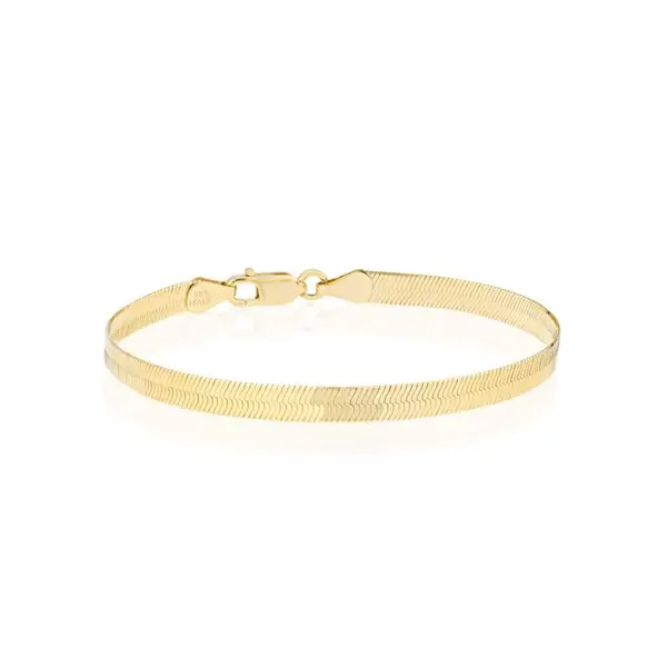 SPERO LONDON Sterling Silver Snake Chain Bracelet - Gold