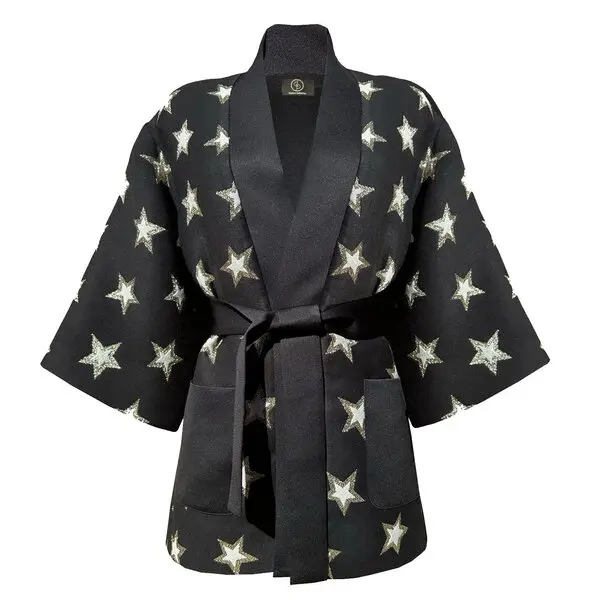 GEEGEE COLLECTION Etoile Kimono - Black/gold