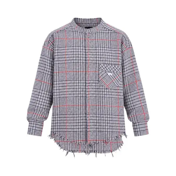 MYSIMPLICATED Oversized Checkered Long Sleeve Shirt