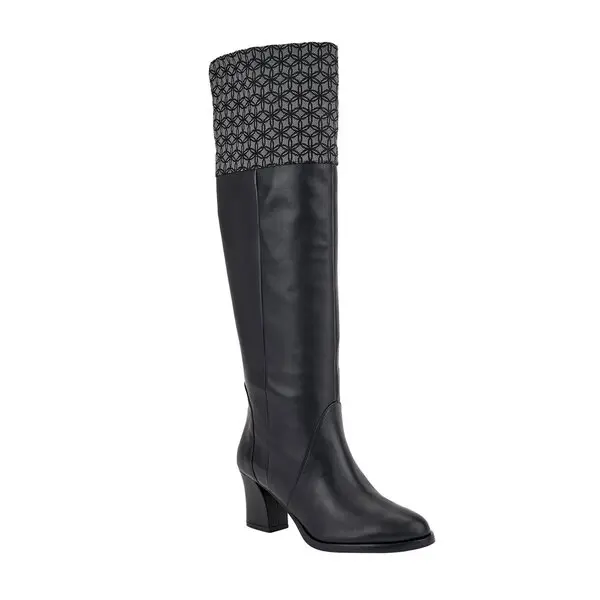 MOON D'ELLE Zenit Knee High Boots In Sleek Labirinto